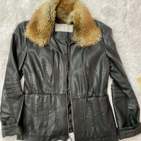 Jessica Simpson | Jackets & Coats | Jessica Simpson Faux Leather Jacket ...